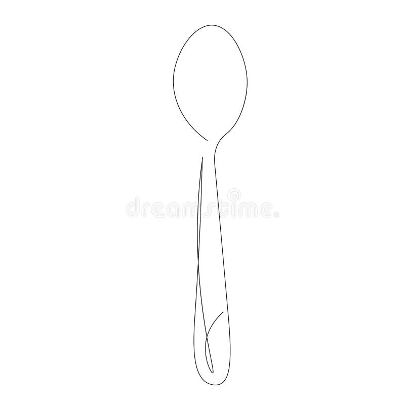 Plastic Spoon Line Drawing Stock Illustrations – 276 Plastic Spoon Line ...