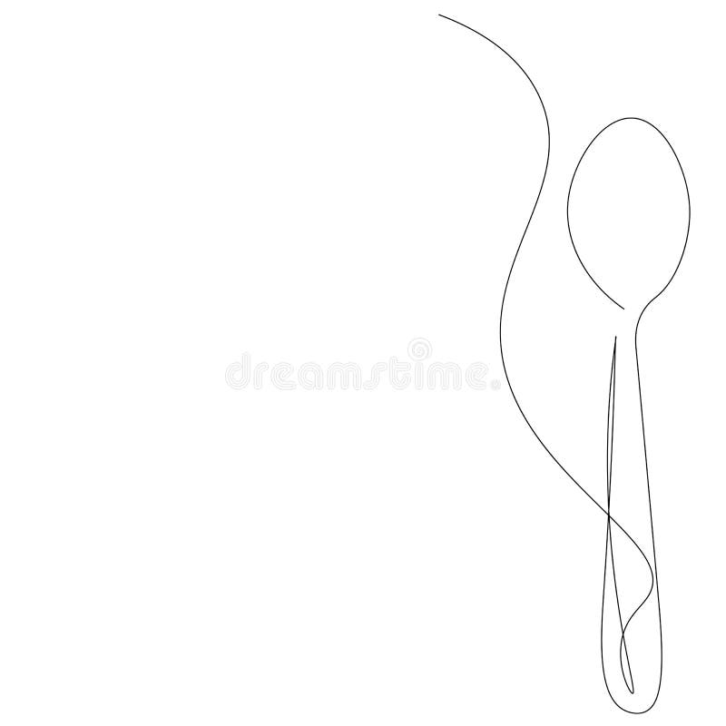 Plastic Spoon Line Drawing Stock Illustrations – 276 Plastic Spoon Line ...