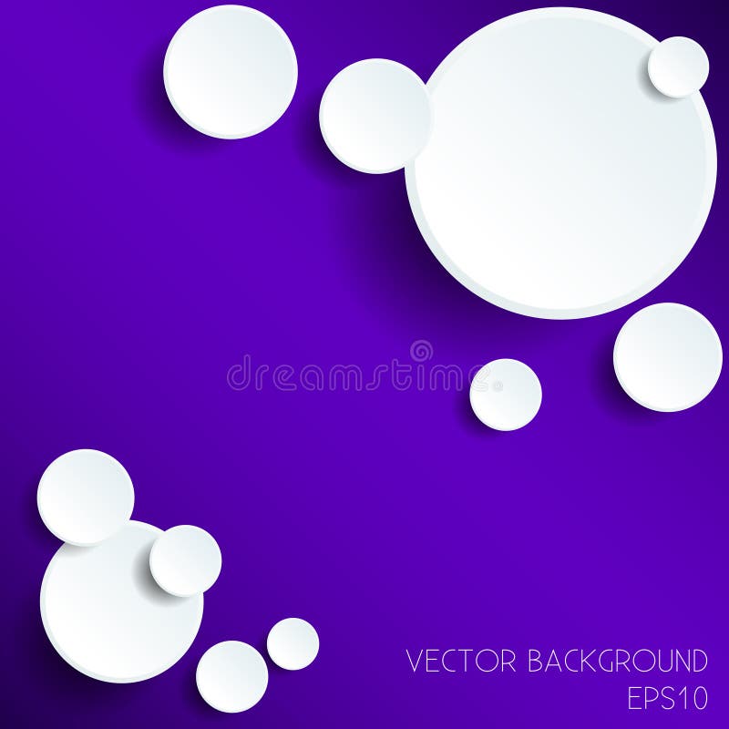 Abstract Background with 3d Circles on Purple Backdrop - Vector Design ...