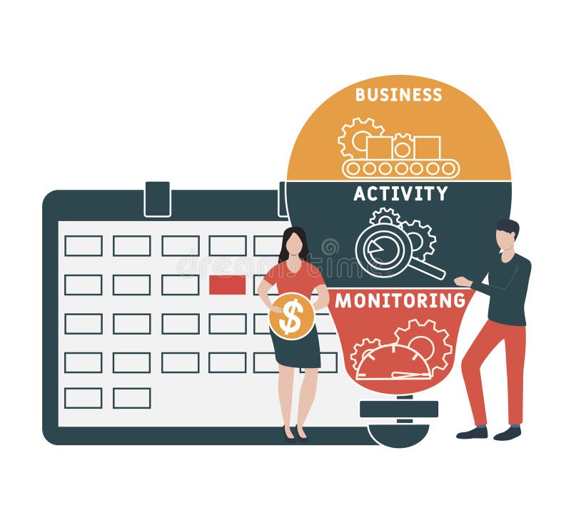 Flat Design With People. BAM - Business Activity Monitoring. Business ...