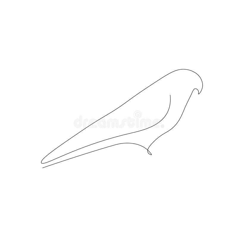 Bird Silhouette Line Drawing, Vector Stock Vector - Illustration of ...