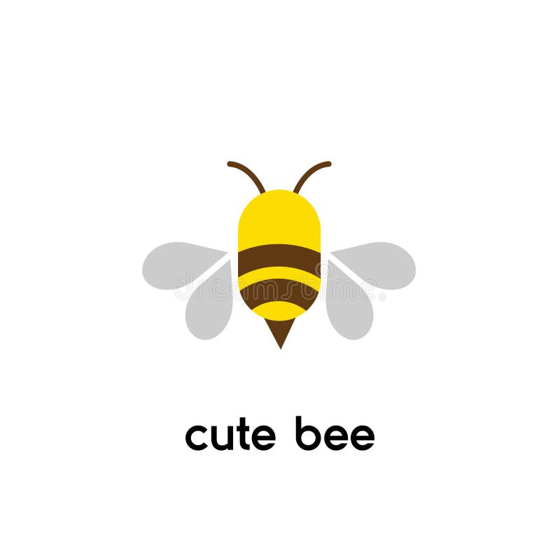 Honey Bee Bug Cute Character Logo Icon Design Stock Illustration ...