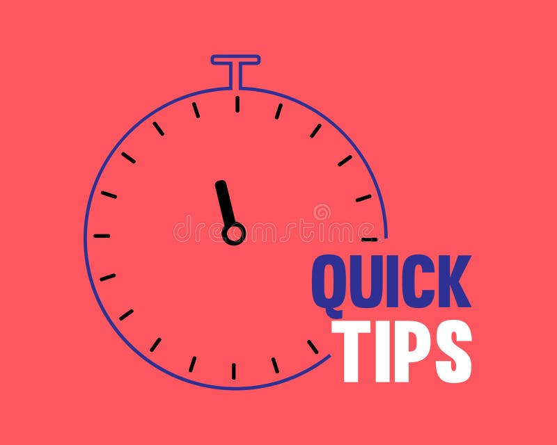 Quick Tips Line Icon. Helpful Tricks Sign. Tutorials with Timer Symbol ...