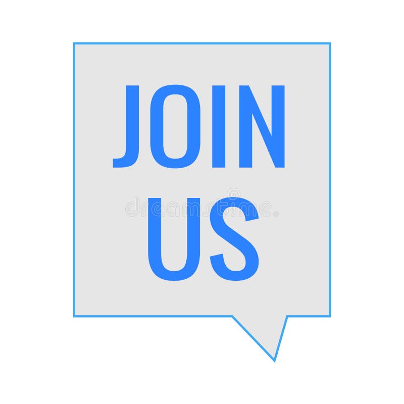 Join Us Blue Square Isolated Button, Round Join Us Button Stock Vector ...