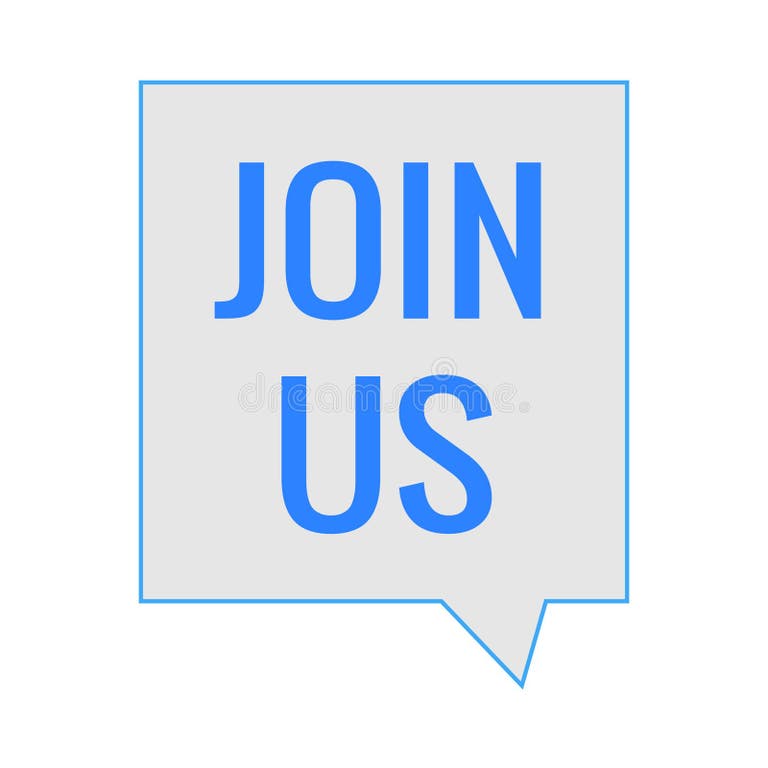 Join Us Blue Square Isolated Button, Round Join Us Button Stock Vector ...