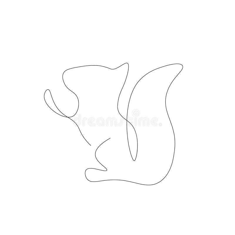 Squirrel Line Drawing Stock Illustrations – 5,502 Squirrel Line Drawing ...