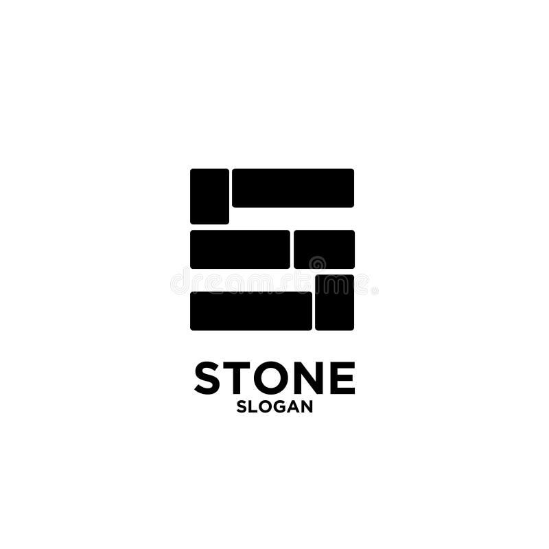 Stone Logo Icon Design Vector Illustration with Abstract S Letter Stock ...