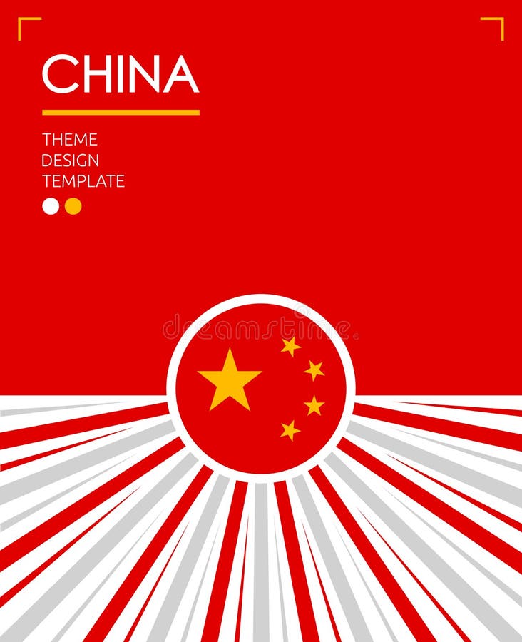 China Nation Patriotic Theme, Vector Illustration, Chinese Flag Colors ...