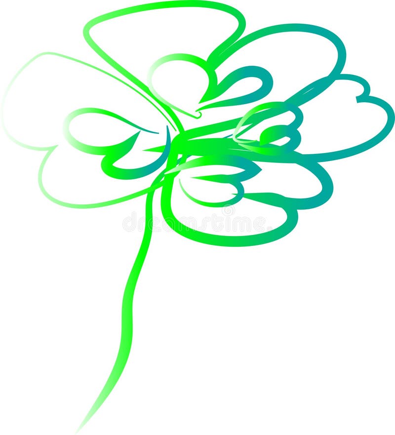 Leaf of light green clover stock illustration. Illustration of blue ...