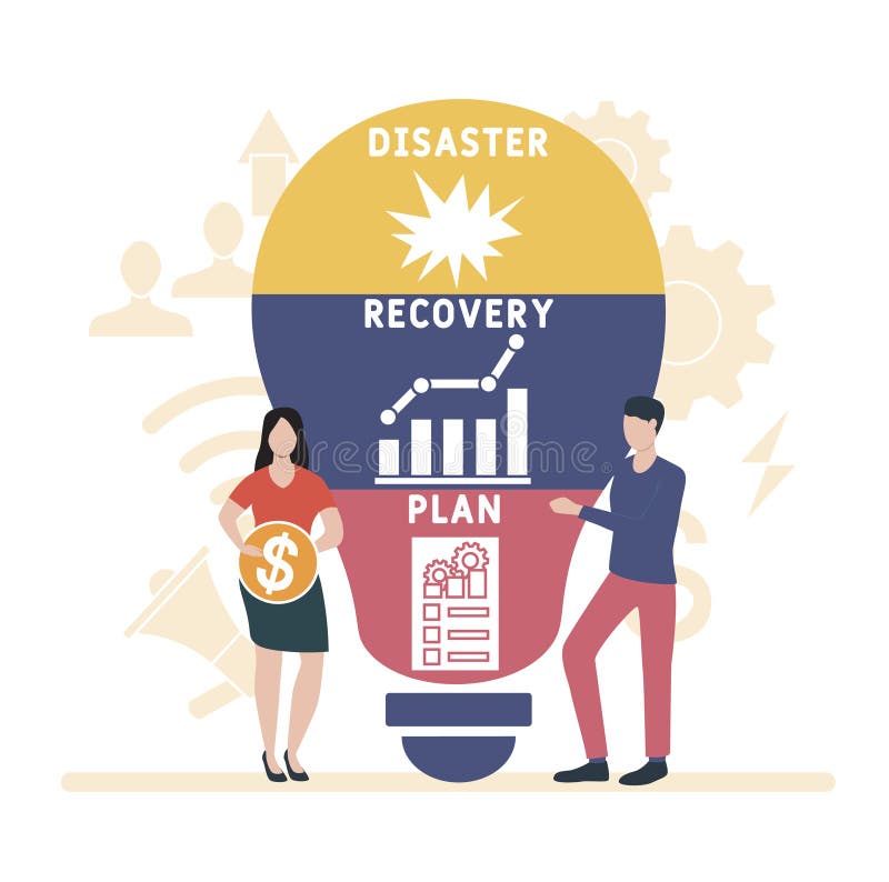 Flat Design with People. DRP - Disaster Recovery Plan. Business Concept ...