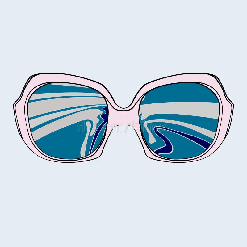 Sunglasses with Reflections - Vector Illustration Stock Vector ...