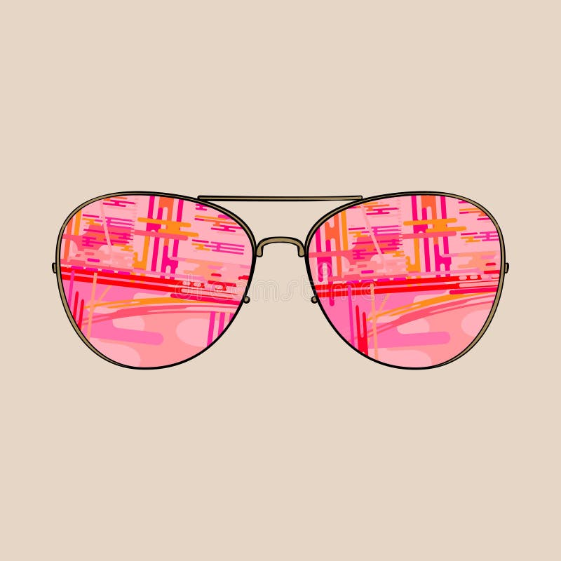 Sunglasses with Reflections - Vector Illustration Stock Vector ...