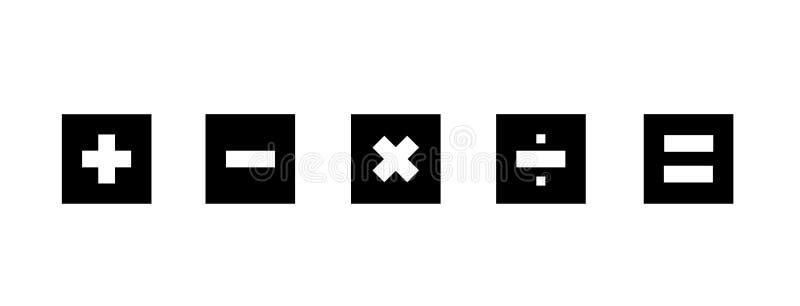 Modern, Happy Mathematical Symbols Stock Illustration - Illustration of ...