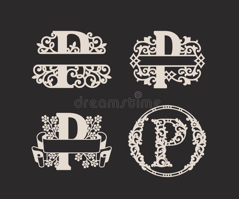 Alphabet Split Monograms. Baby Name Monogram. Split Letter Monogram ...