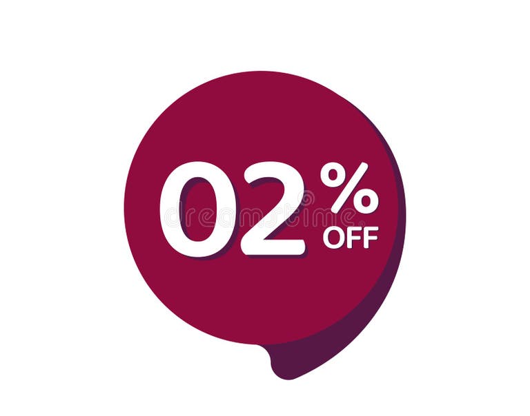 02 OFF Sale Discount Banner, Discount Offer Price Label, 02 Discount ...