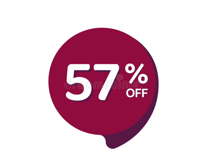 57 OFF Sale Discount Banner, Discount Offer Price Label, 57 Discount ...