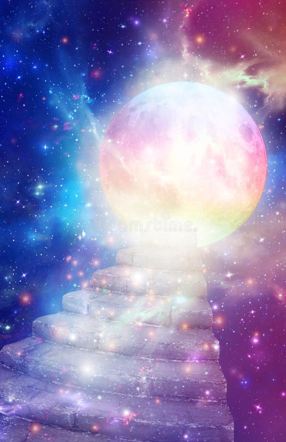 Magical Moon Wallpaper With Flowers