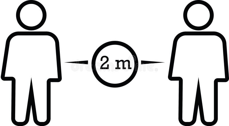 Social Distancing Icon. Keep the 2 Meter Distance Stock Vector ...