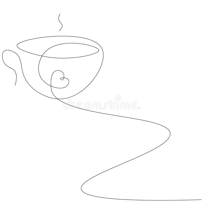 Good Morning Card with Love Heart Drawing. Vector Stock Vector ...