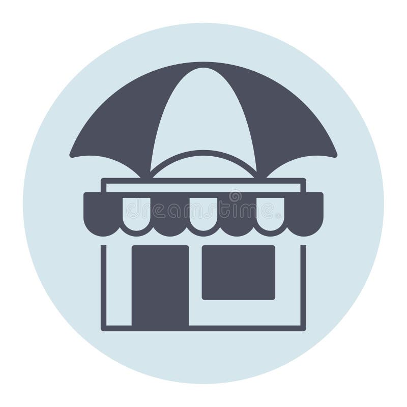 Flat Glyph Icons for Shop Insurance. Stock Illustration - Illustration ...