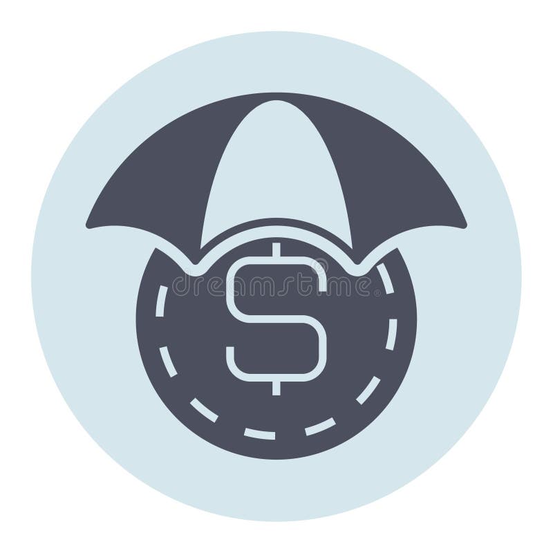 Flat Glyph Icons for Money Insurance. Stock Illustration - Illustration ...