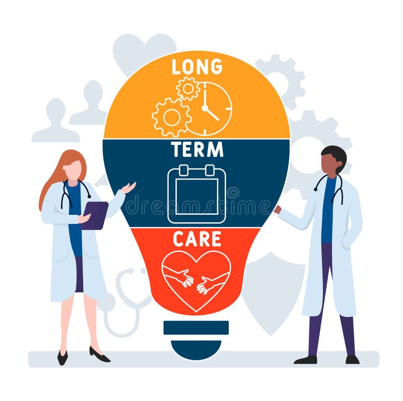 Flat Design with People. LTC - Long Term Care, Medical Concept Stock ...
