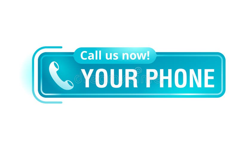 Call Us Button - Phone Number Block Template Stock Vector ...