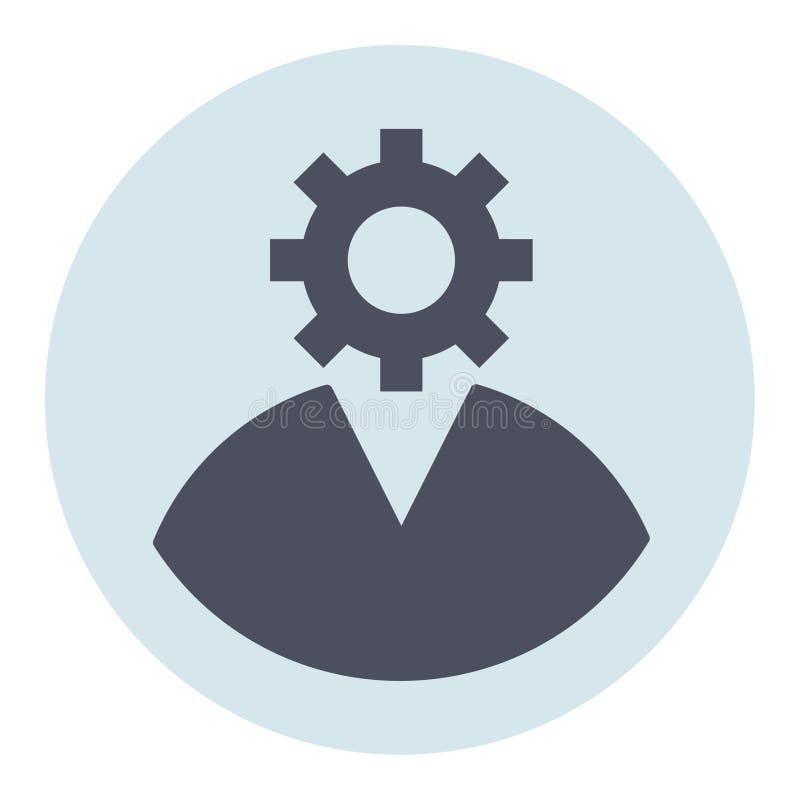 Account Setting Vector Line Icon Stock Vector - Illustration of flat ...