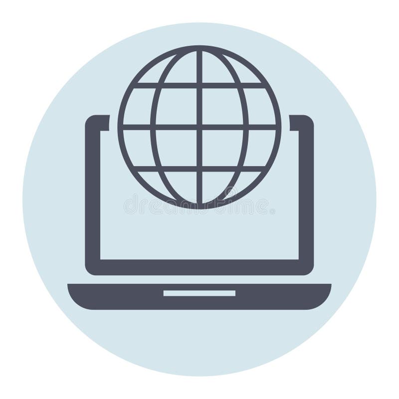 Flat Glyph Icons for Internet. Stock Illustration - Illustration of ...