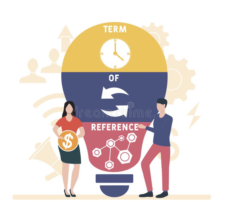 Flat Design with People.TOR - Term of Reference Acronym. Business ...