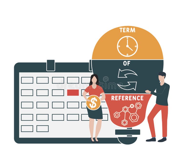 Flat Design with People.TOR - Term of Reference Acronym. Business ...