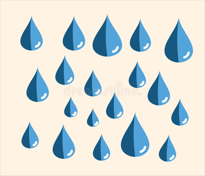 An Graphical Illustration with Decorative Rain Drops. Stock Vector ...