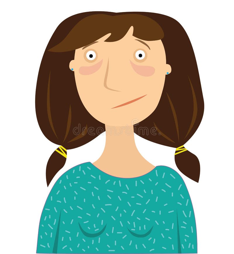 Embarrassed woman cartoon stock vector. Illustration of female - 38088084