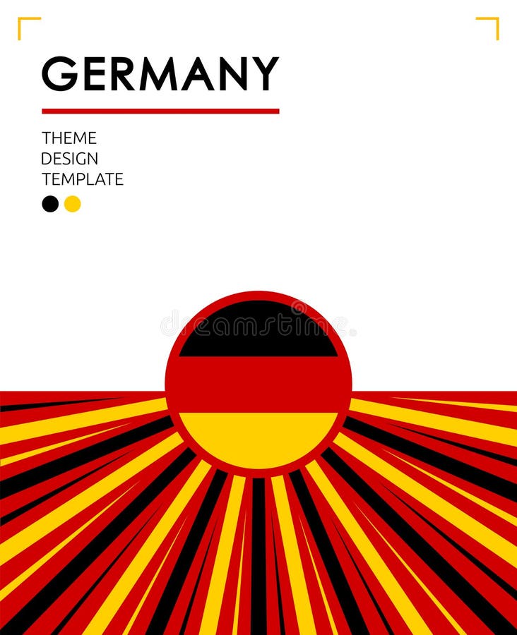 Germany Nation Patriotic Theme Vector Illustration, German Flag Colors ...