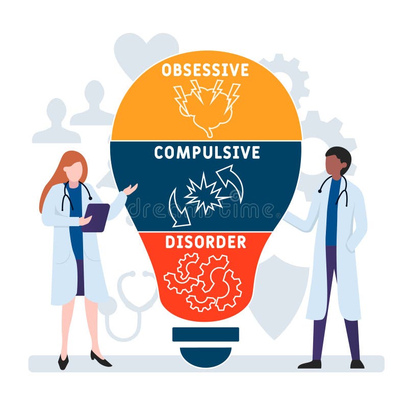 Flat Design with People. OCD - Obsessive Compulsive Disorder, Medical ...