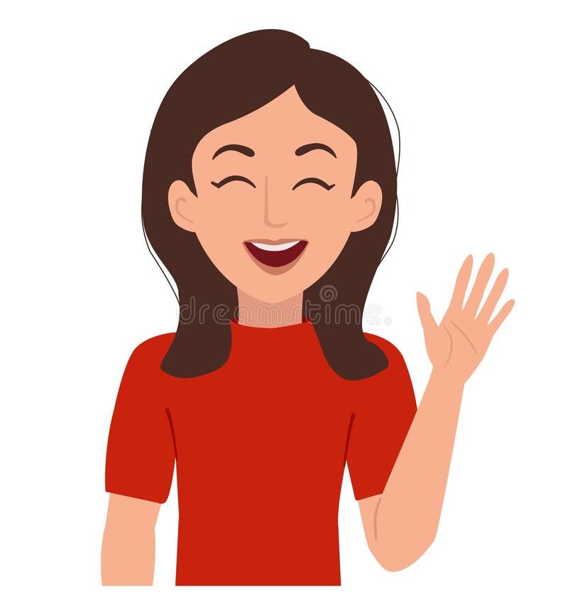 Happy Smiling Woman. Human Expression. Cartoon Vector Illustration ...