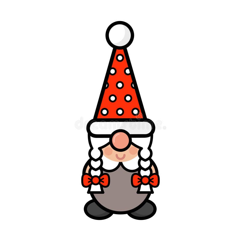 Christmas Dwarf Girl Vector Image Stock Vector - Illustration of tree ...