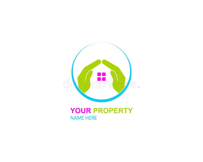 Home Care Logo Icon - Flat House Caring Logo Template Stock Vector ...