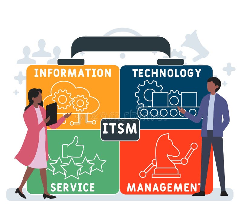 Flat Design with People. ITSM - Information Technology Service ...