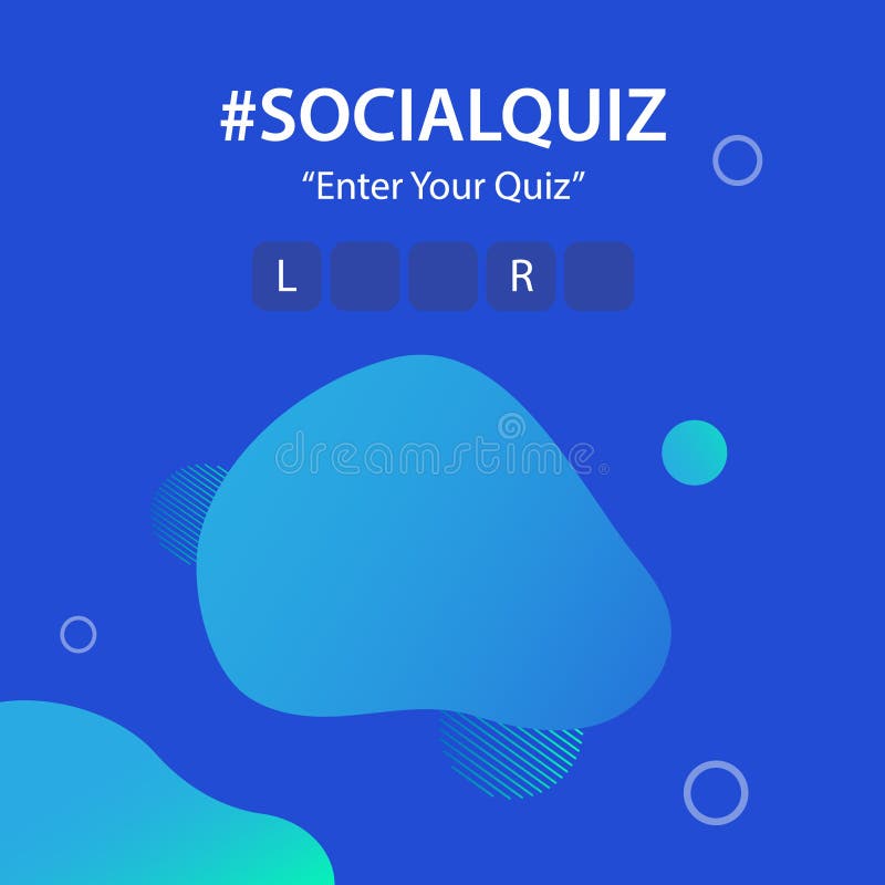 Poster with Quiz Text, Simple, Modern for Products Stock Vector ...