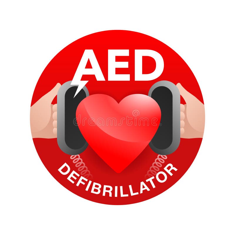 AED Automated External Defibrillator Symbol Sign, Vector Illustration ...