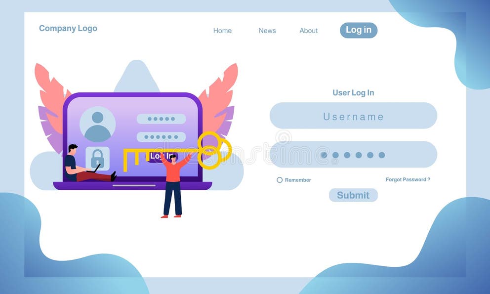 Forgot Password Illustration Man Forgot Password Flat Design Can Use ...