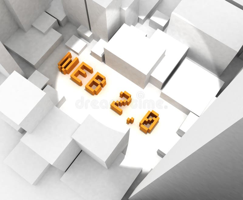 Web 2.0 3D text editorial image. Illustration of computer - 5026195