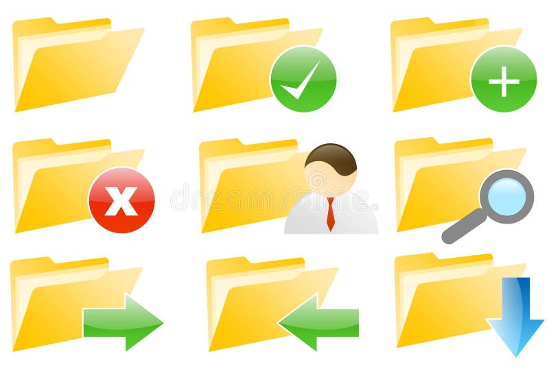 Folder Internet Communication Stock Illustration - Illustration of ...