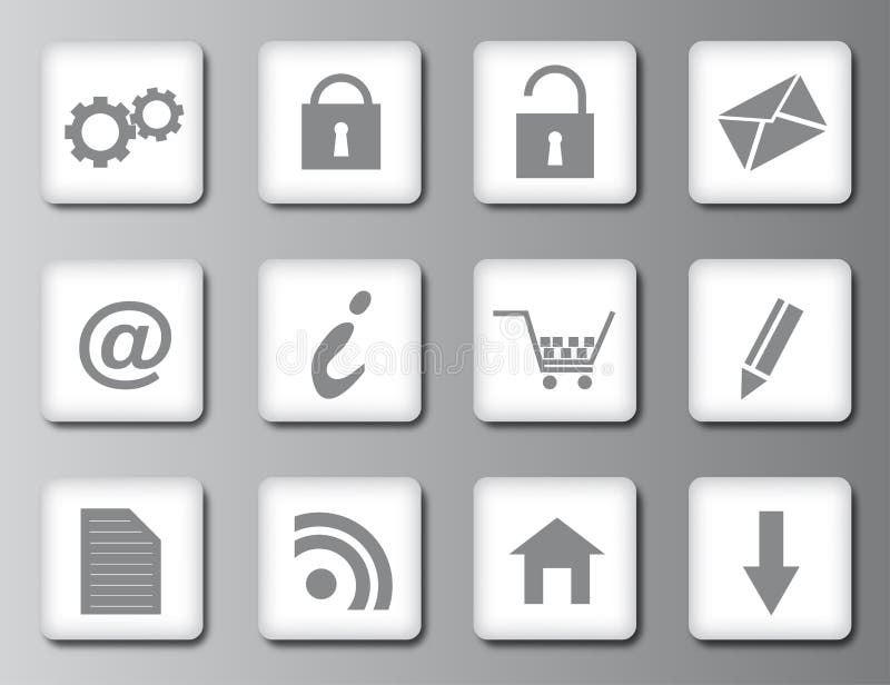 Web 2.0 icons stock vector. Illustration of chat, music - 19206037