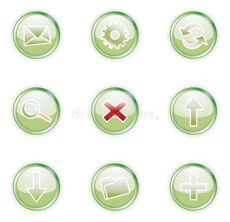 Web 2.0 icons, set stock vector. Illustration of reflection - 2913108