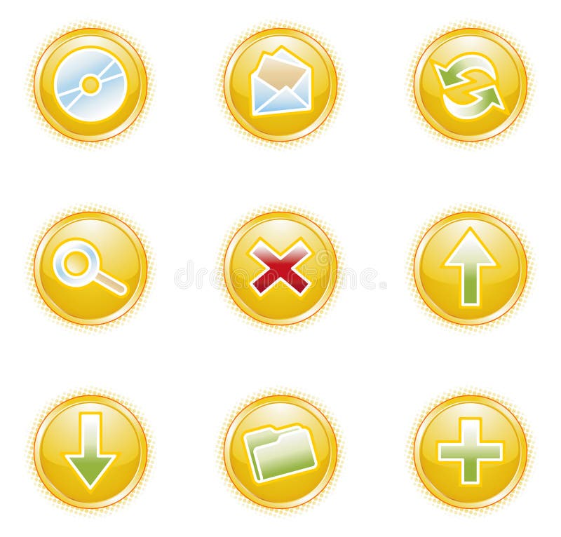 Web 2.0 icons, set stock vector. Illustration of folder - 2914647