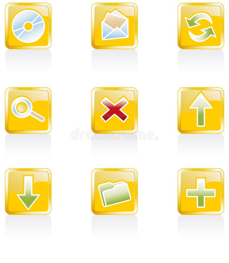 Web 2.0 icons, set stock vector. Illustration of folder - 2914647