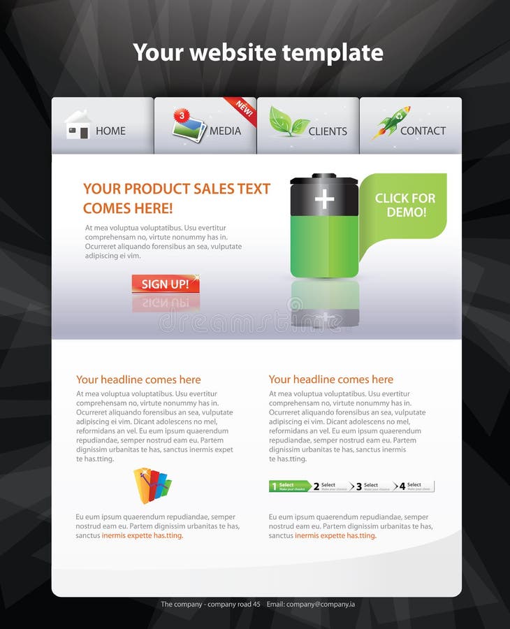 Web 2.0 Style Menu Button Series Stock Vector - Illustration of contact ...