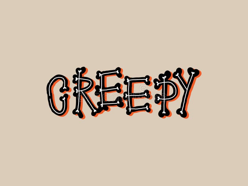Text Creepy for Halloween Day Poster Advertising. Hand Written ...